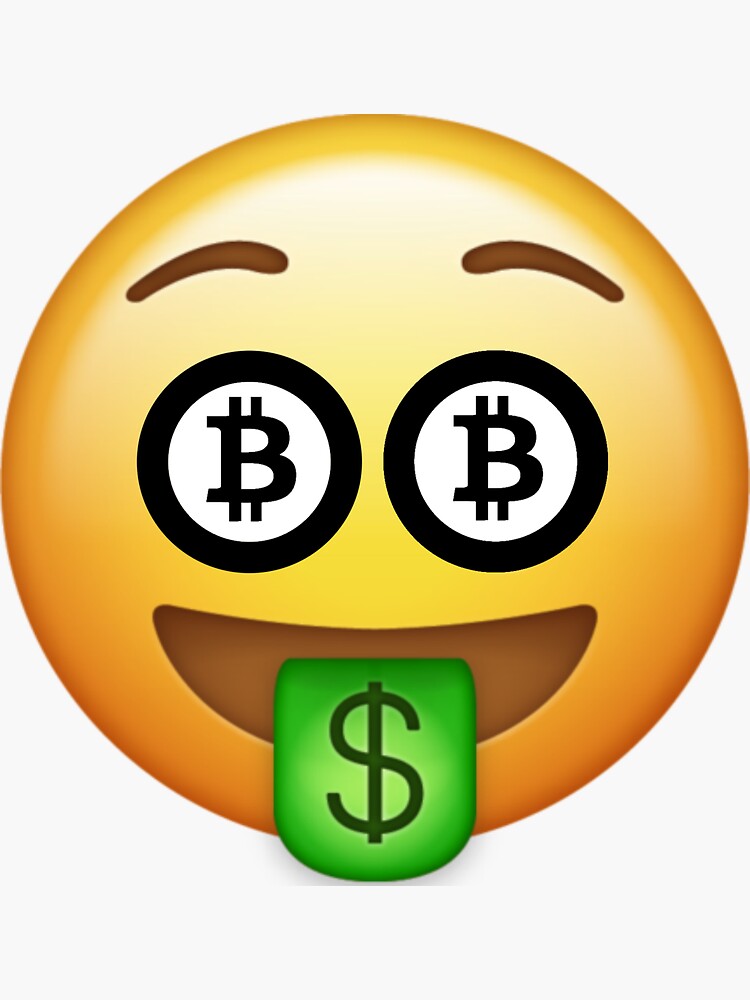 "Bitcoin Emoji" Sticker for Sale by Austin09jj | Redbubble