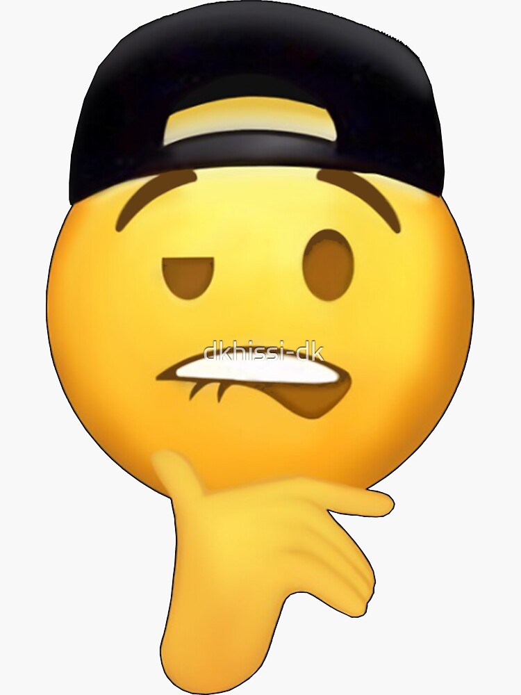 Pegatina «Swag Jutsu, Emoji morderse los labios, Fuckboy Emoji meme» de ...
