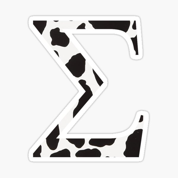 "Sigma Cow Print" Sticker by olivialaprise | Redbubble