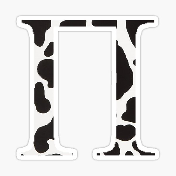 "Pi Cow Print" Sticker for Sale by olivialaprise | Redbubble
