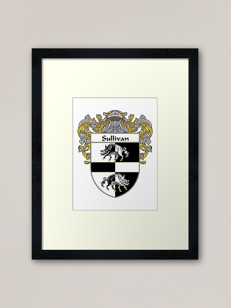 "Sullivan Coat of Arms / Sullivan Family Crest" Framed Art Print by ...
