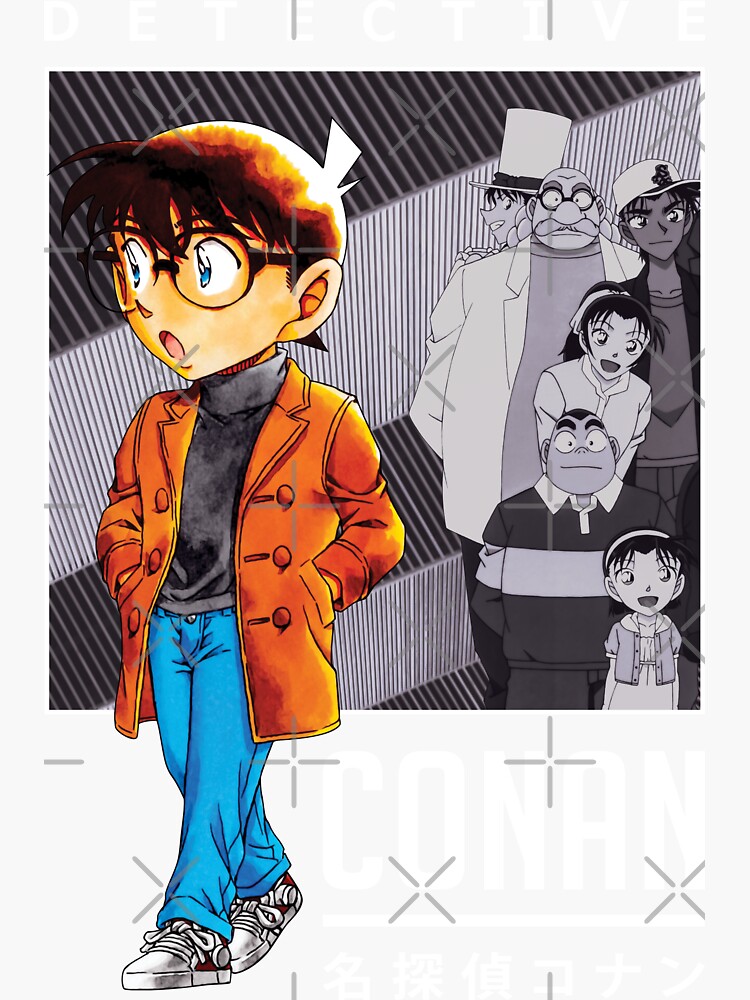 "Detective Conan Edogawa" Sticker by badrelnajjar | Redbubble