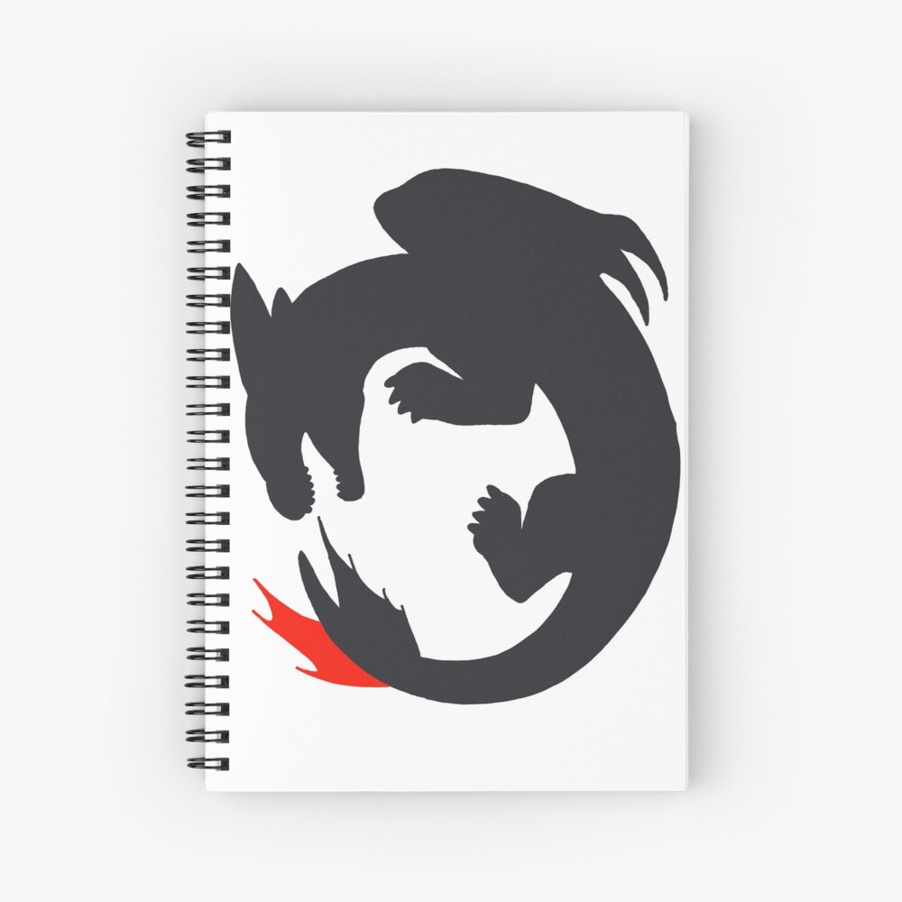 "How To Train Your Dragon Toothless Logo" Spiral Notebook for Sale by ...