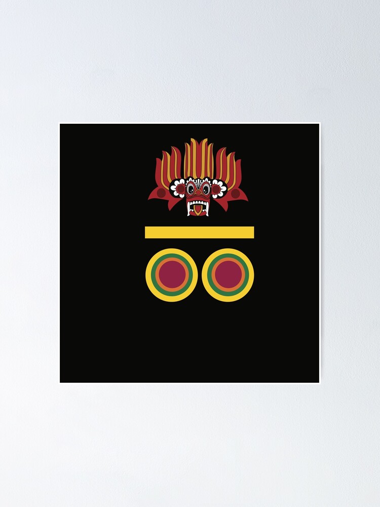 "Sri Lanka Traditional Gara Yaka Mask" Poster by PasinduJaya | Redbubble