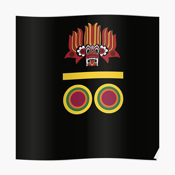 "Sri Lanka Traditional Gara Yaka Mask" Poster by PasinduJaya | Redbubble