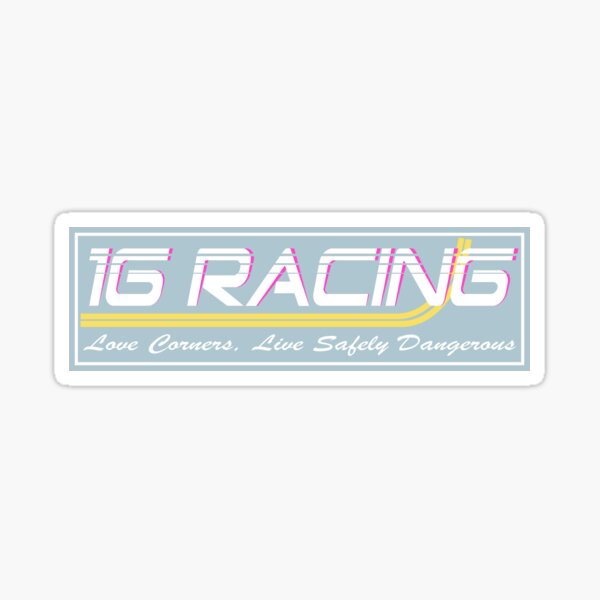 "1G Racing Car Club Sticker: Blue" Sticker by pieindaface | Redbubble
