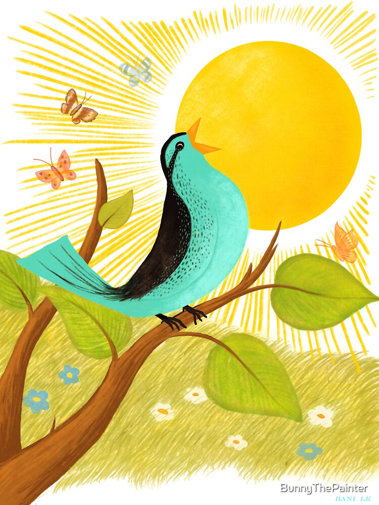 "Early To Rise" Sticker for Sale by BunnyThePainter | Redbubble