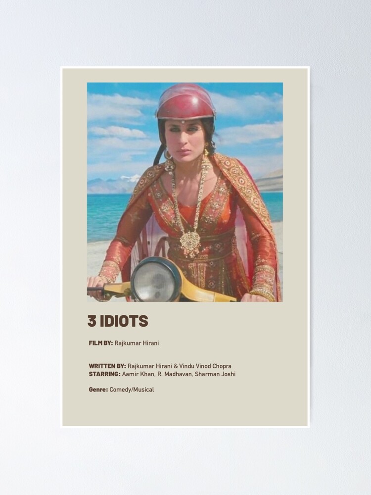 "3 Idiots - minimalist movie poster " Poster for Sale by BollywoodAI ...