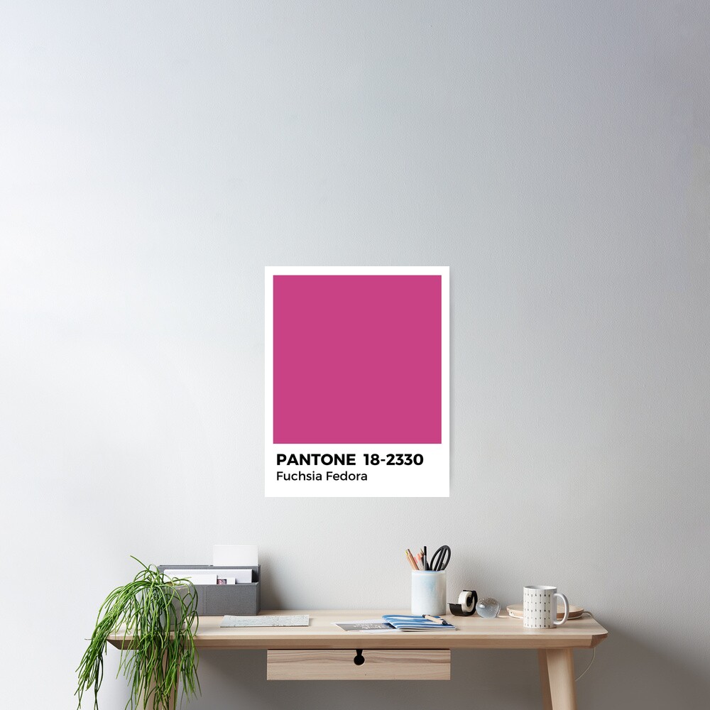 "PANTONE - Fuchsia Fedora" Poster for Sale by fabibar | Redbubble