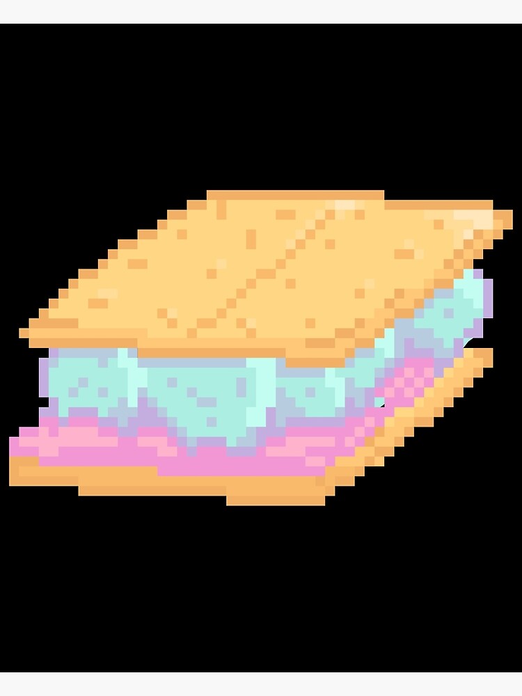 "8-Bit Pixel Smores" Poster for Sale by treblesomebat | Redbubble