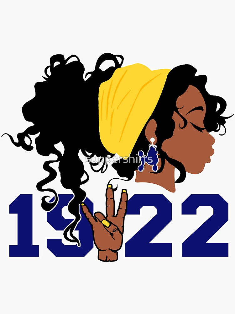 "SGRho 1922 Hand Sign Sigma African Head Band Gamma Poodle" Sticker for ...