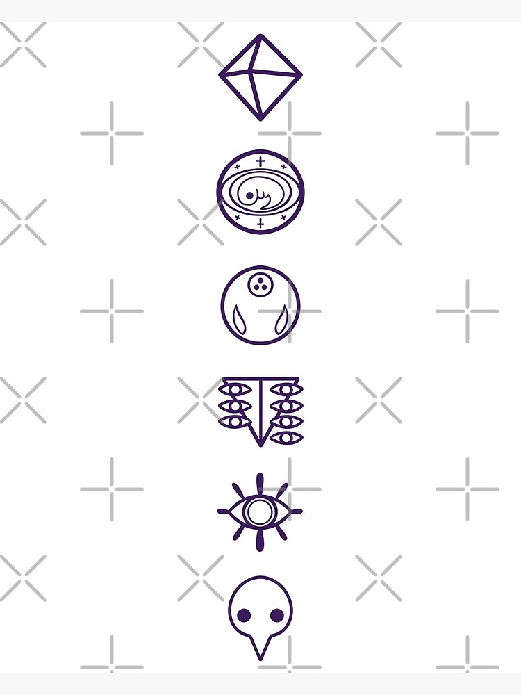 "evangelion nerv angels pattern white" Poster by Mkawaii | Redbubble