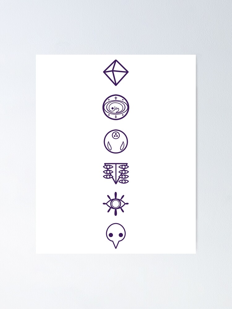 "evangelion nerv angels pattern white" Poster by Mkawaii | Redbubble