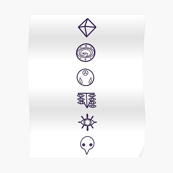 "evangelion nerv angels pattern white" Poster by Mkawaii | Redbubble