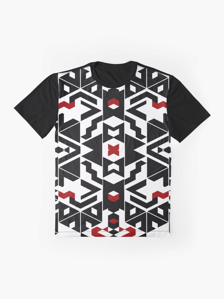 "Black and Red Geometric Shapes Pattern" T-shirt for Sale by pennywm782 ...