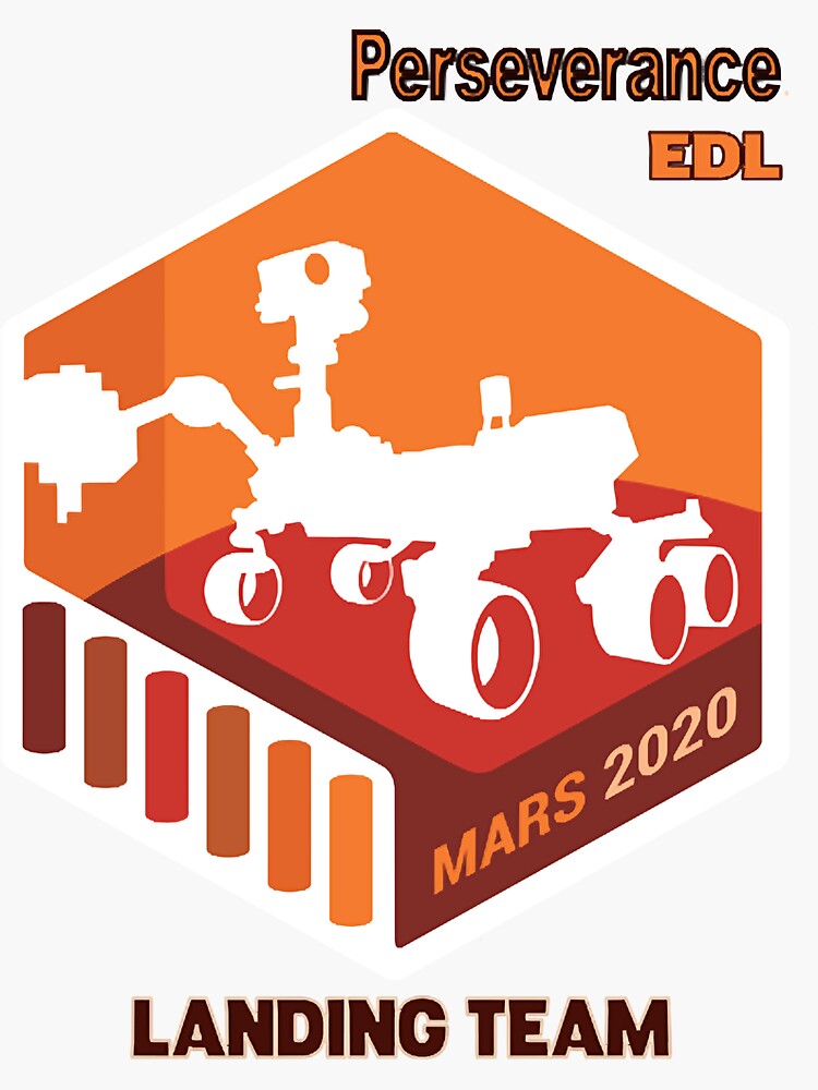 "Mars 2020 EDL Team Logo " Sticker by ambro97 | Redbubble