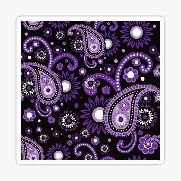" Violet and purple paisley" Sticker for Sale by La Cartoonista | Redbubble
