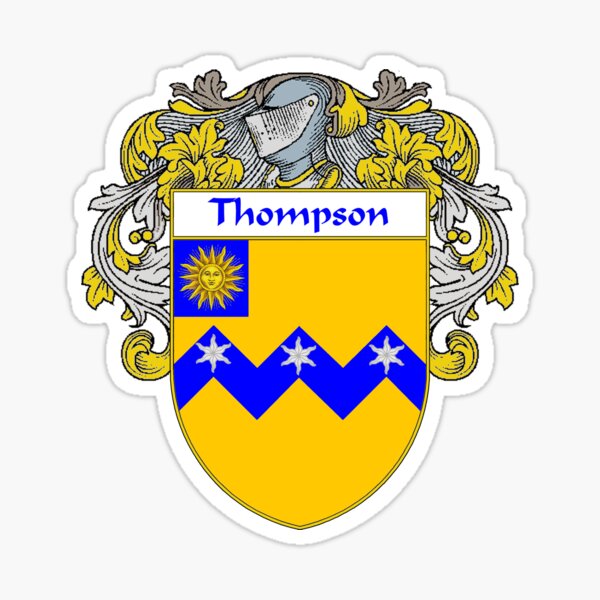 "Thompson Coat of Arms / Thompson Family Crest" Sticker for Sale by ...