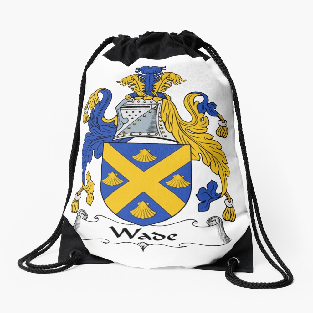 "Wade Coat of Arms / Wade Family Crest" Drawstring Bag for Sale by ...