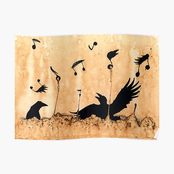 "Crow Notes" Poster by bartcastle | Redbubble