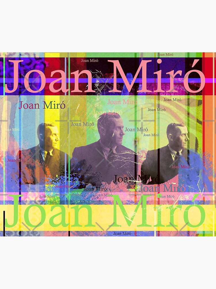 "beautiful Joan Miro artist portrait, aesthetic collage for artists ...