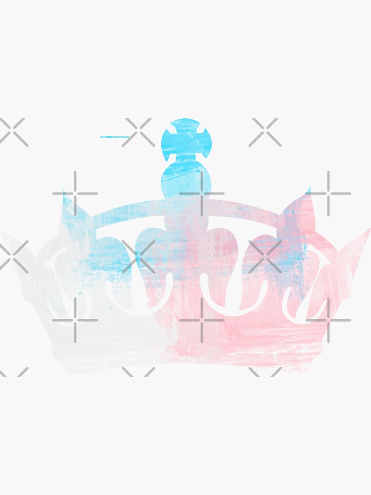 "Subtle Trans Flag Crown" Sticker by -Gedwolcraeft- | Redbubble