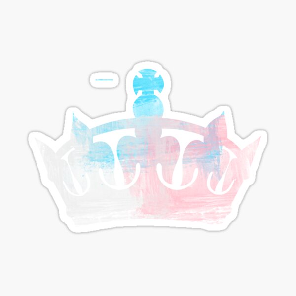 "Subtle Trans Flag Crown" Sticker by -Gedwolcraeft- | Redbubble
