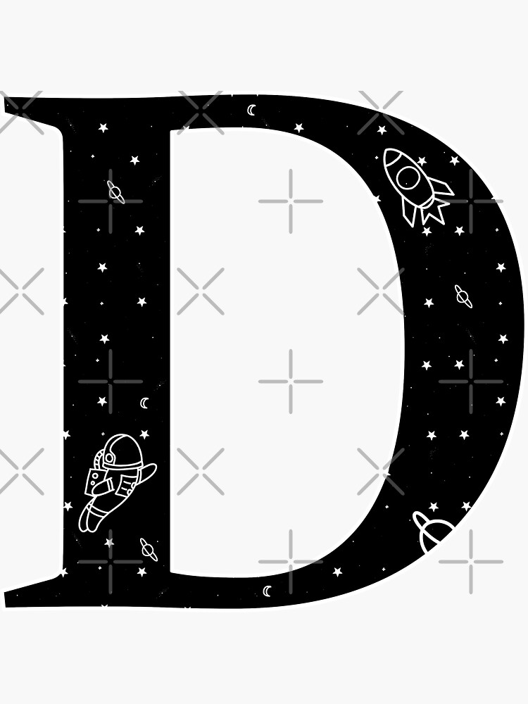 "Letter D space galaxy" Sticker by galax-C | Redbubble