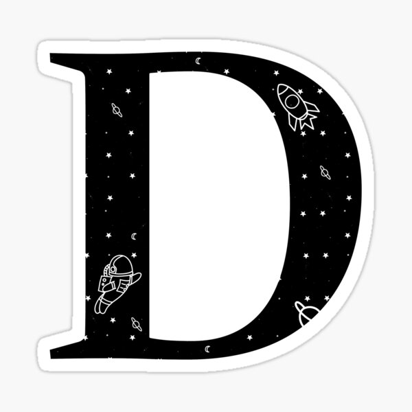 "Letter D space galaxy" Sticker by galax-C | Redbubble