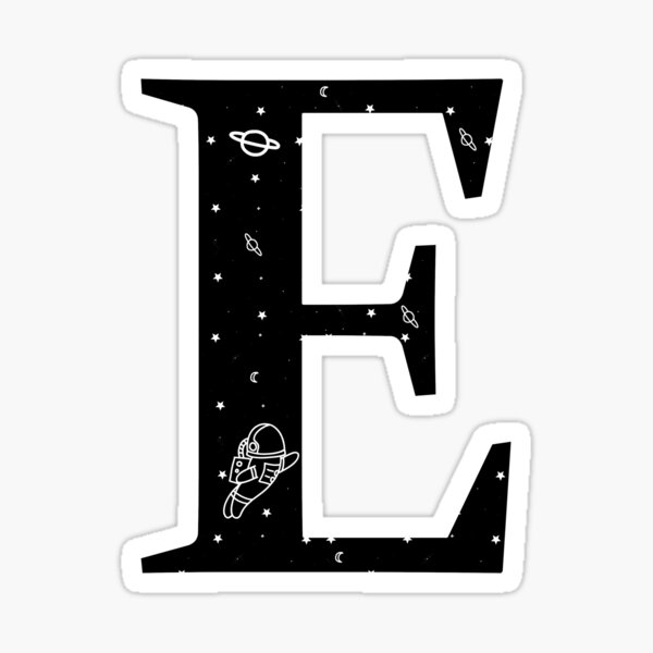 "Letter E space galaxy" Sticker for Sale by galax-C | Redbubble