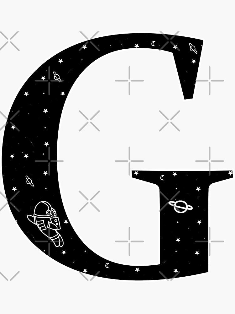 "Letter G space galaxy" Sticker for Sale by galax-C | Redbubble