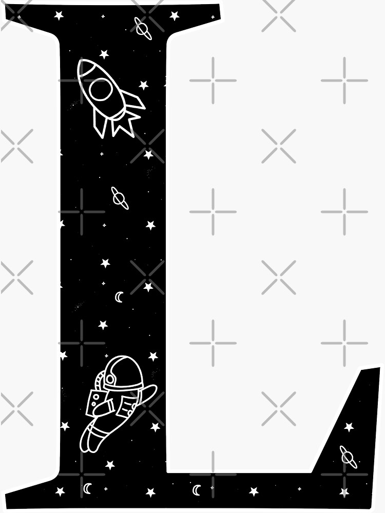 "Letter L space galaxy" Sticker by galax-C | Redbubble