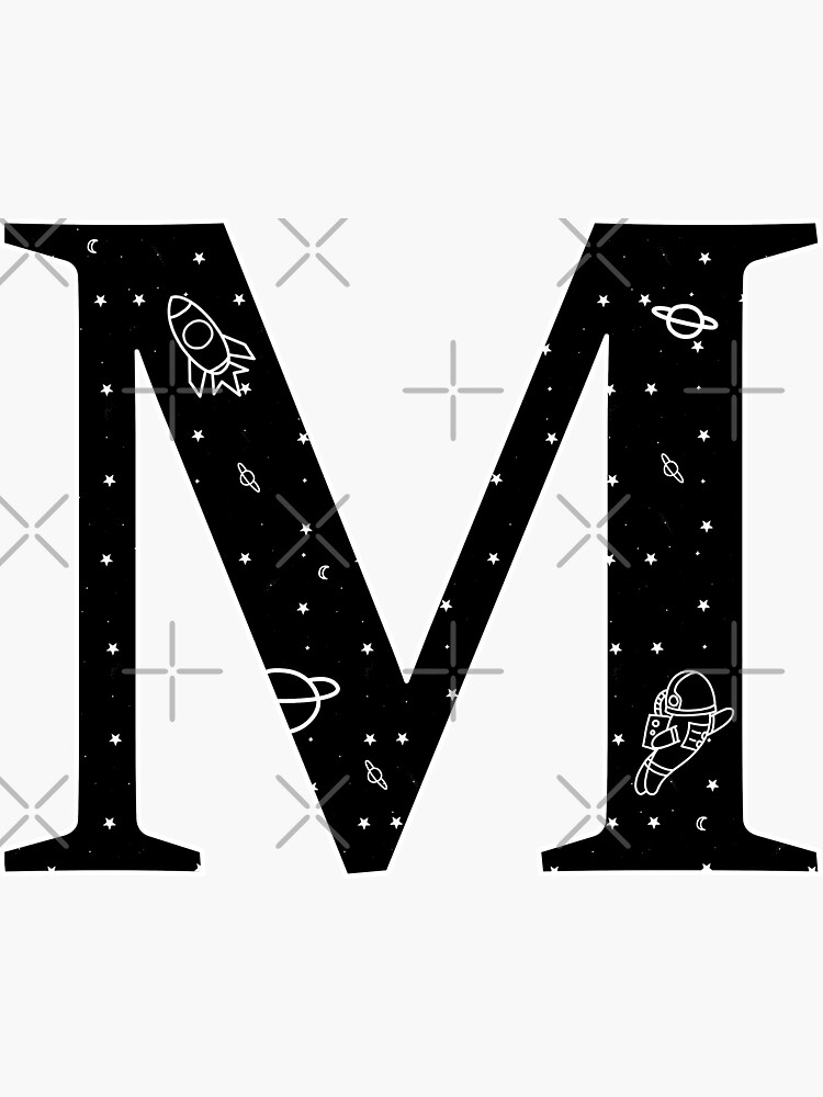 "Letter M space galaxy" Sticker for Sale by galax-C | Redbubble