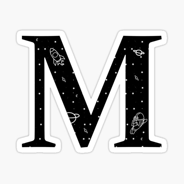 "Letter M space galaxy" Sticker for Sale by galax-C | Redbubble