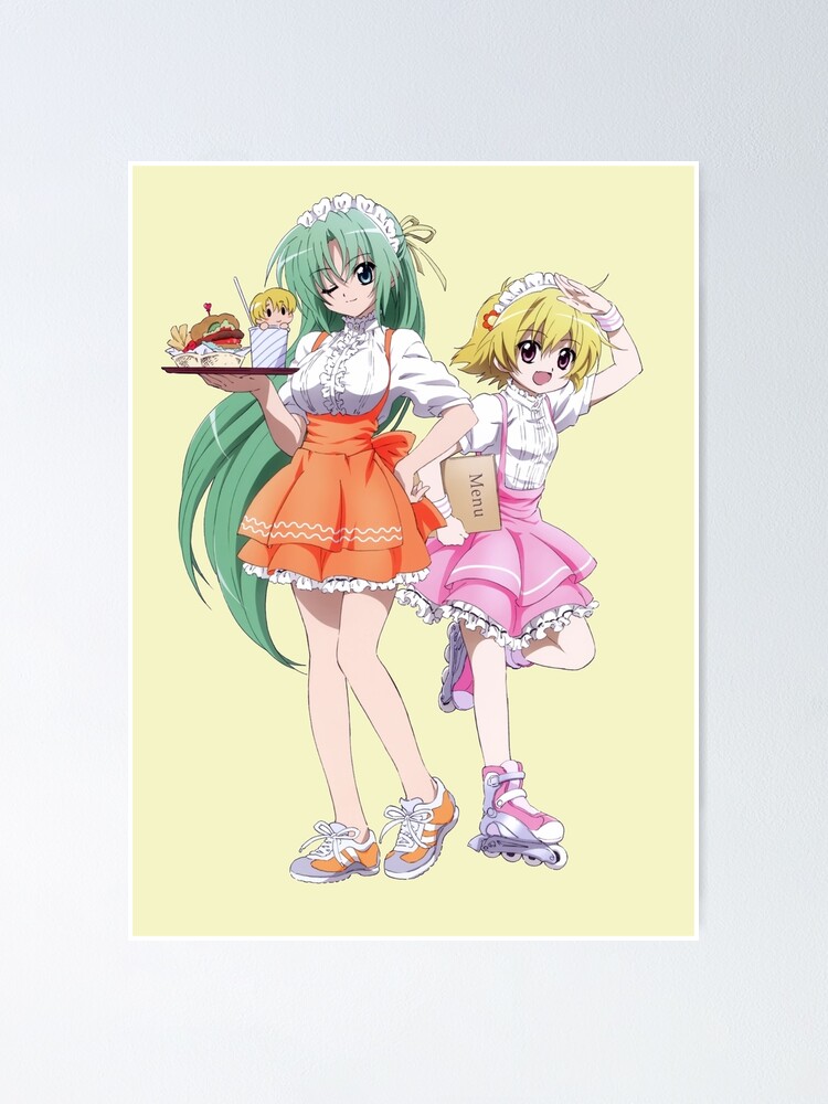 "Shion and Satoko as maids" Poster by Vaporwave96kid | Redbubble