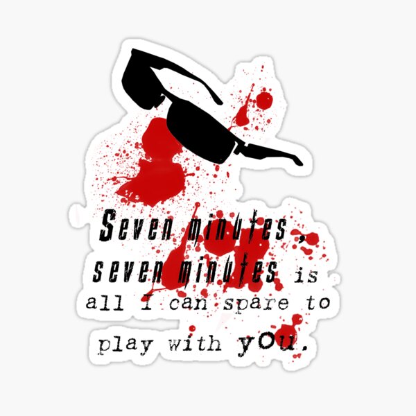 "Seven Minutes , Wesker Quote" Sticker for Sale by Tvrs01001 | Redbubble