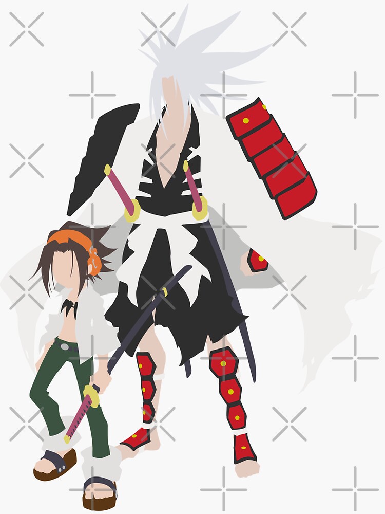 "Shaman King - Yoh and Amidamaru" Sticker by VelvetZone | Redbubble