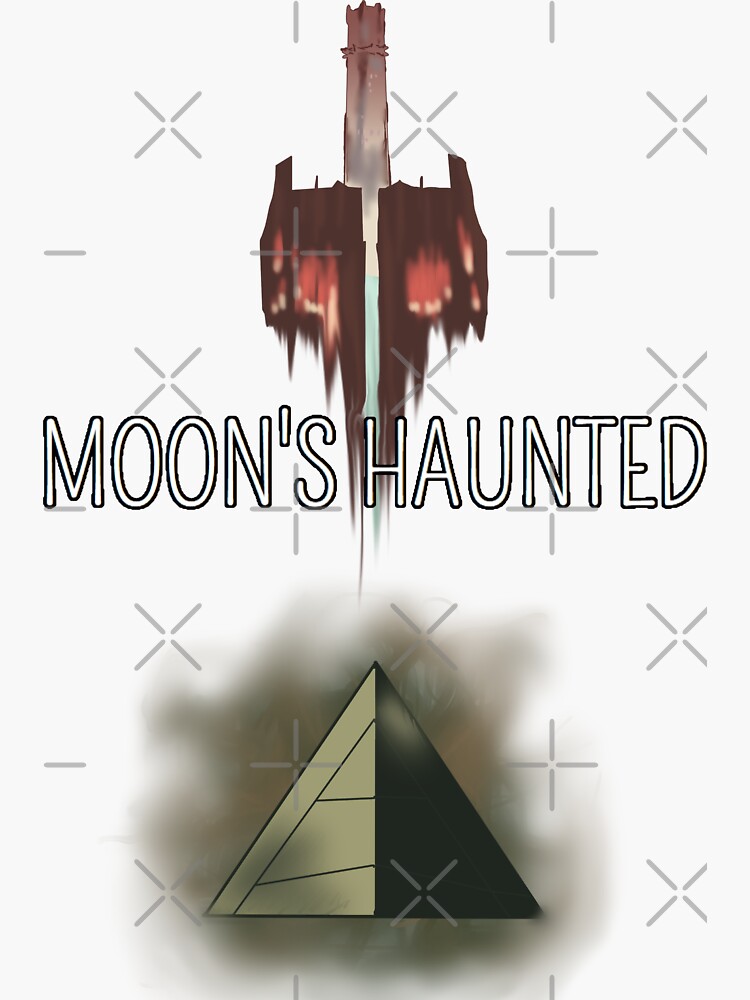 "Moon's Haunted" Sticker by zareworks | Redbubble