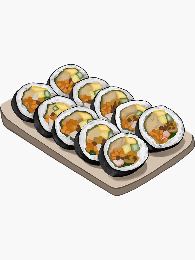 "Gimbap Sticker" Sticker for Sale by Urbancrew2 | Redbubble