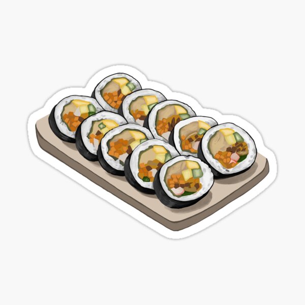 "Gimbap Sticker" Sticker for Sale by Urbancrew2 | Redbubble