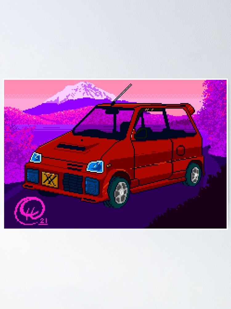 "Daihatsu Mira Pixel Art" Poster for Sale by thechillmethod | Redbubble