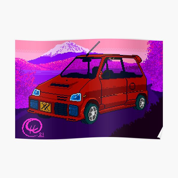 "Daihatsu Mira Pixel Art" Poster for Sale by thechillmethod | Redbubble