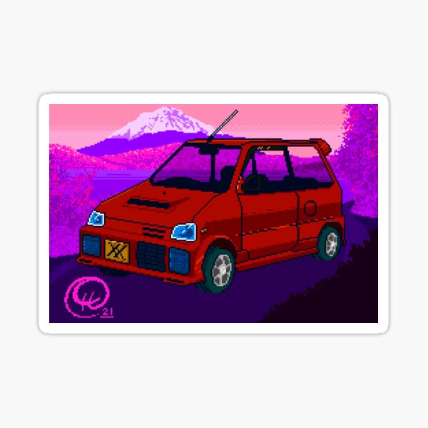 "Daihatsu Mira Pixel Art" Sticker for Sale by thechillmethod | Redbubble