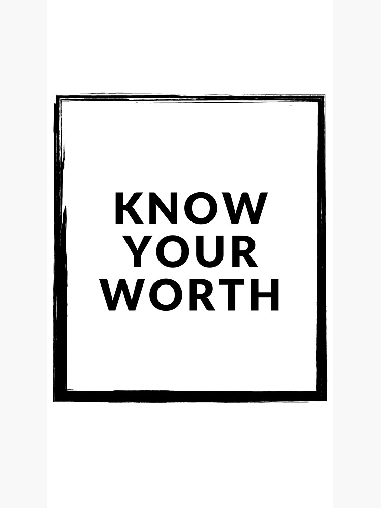 "Know your Worth" Sticker for Sale by itsmutant | Redbubble
