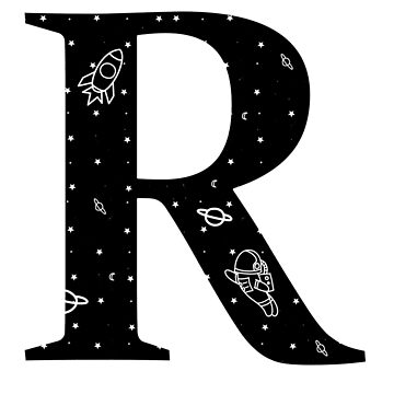 "Letter R space galaxy" Sticker for Sale by galax-C | Redbubble