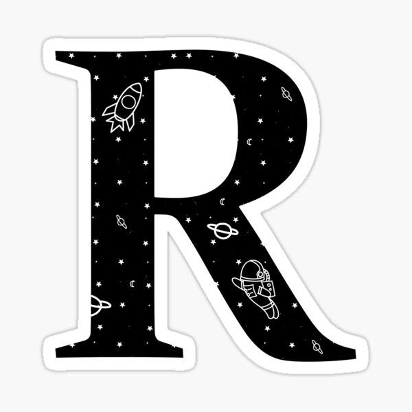"Letter R space galaxy" Sticker for Sale by galax-C | Redbubble