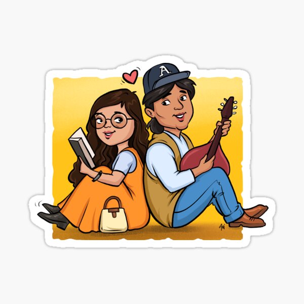 "Raj and Simran" Sticker for Sale by anikin87 | Redbubble