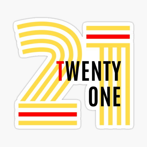 "Sweet 21" Sticker for Sale by Keeyash | Redbubble