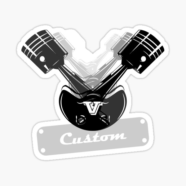 "Custom V8 Engine" Sticker for Sale by GreatSon | Redbubble