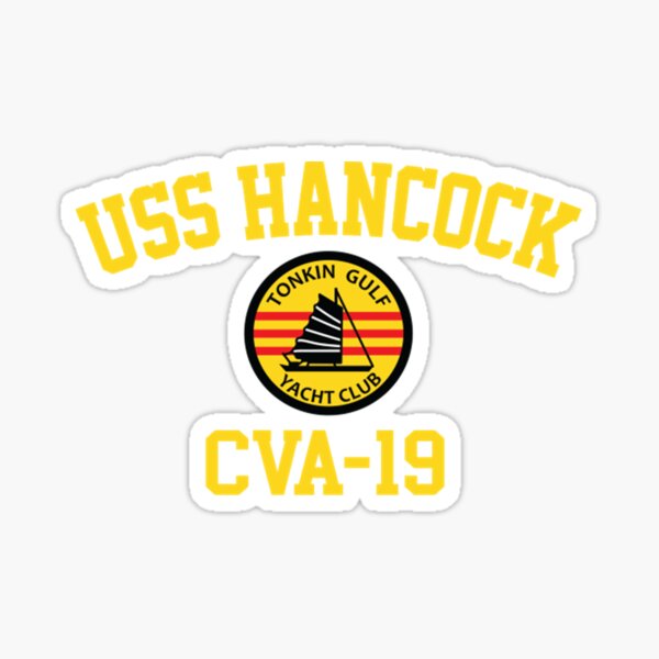 "USS Hancock CVA-19 Tonkin Gulf Yacht Club" Sticker for Sale by ...